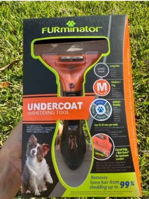 FURminator Undercoat DeShedding Grooming Tool for Medium Dog Long Hair ...