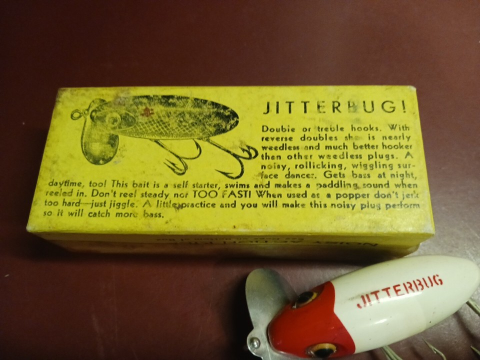 Vintage Fred Arbogast Bass Topwater Surface Jitterbug Fishing Lures Lot ...
