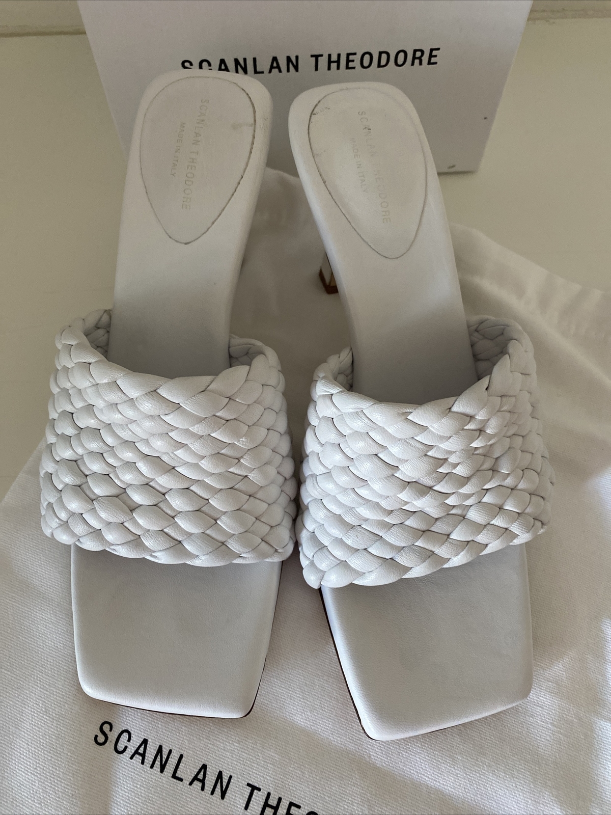 Scanlan Theodore woven mule whote 7.5 cm heel size 38 | eBay