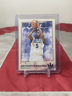 2023 Panini Court Kings Anthony Edwards Water Colors Violet /49 ...