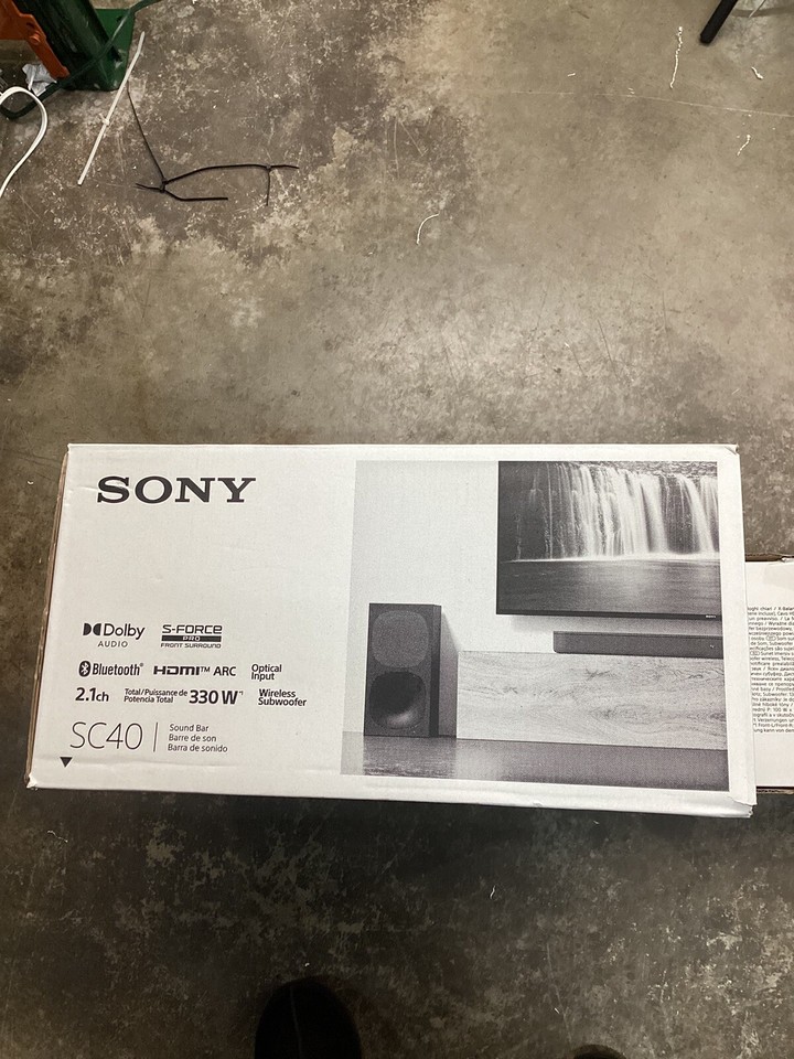 Sony HT-SC40 2.1ch Soundbar with Wireless Subwoofer - Black | eBay