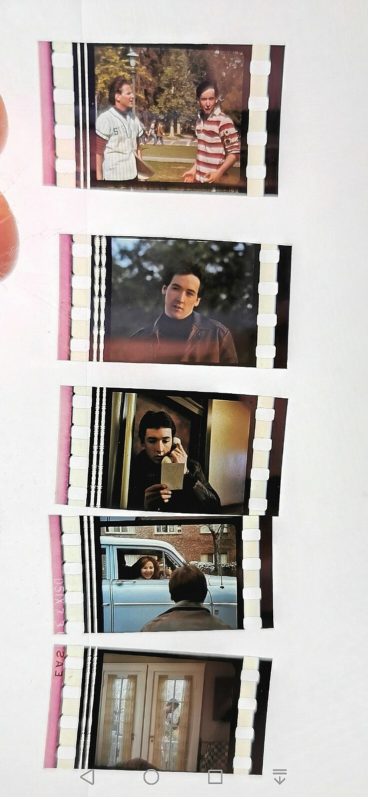 the sure thing 1985 john cusack rare set x5 35mm film cells original ...