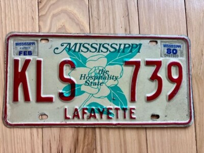 1980 Mississippi Lafayette County License Plate | eBay