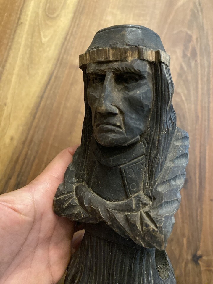 Wooden Sculpture Of A Character & Popular Art & Wood & French Work | eBay