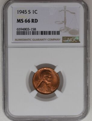 1945 S Lincoln Wheat Cent MS 66 RD NGC | eBay