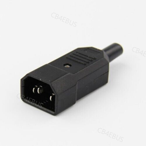IEC Straight Cable Connector C13 C14 10A 250V Female Male Plug 3 Pin ...