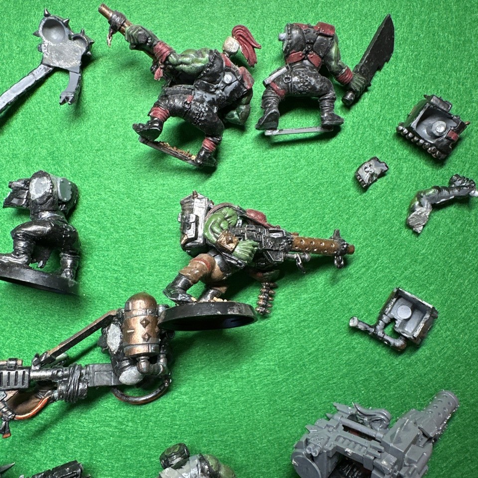 WARHAMMER 40K ORK PAINTED USED SPARE REPAIR BUNDLE GAMES WORKSHOP SPACE ...