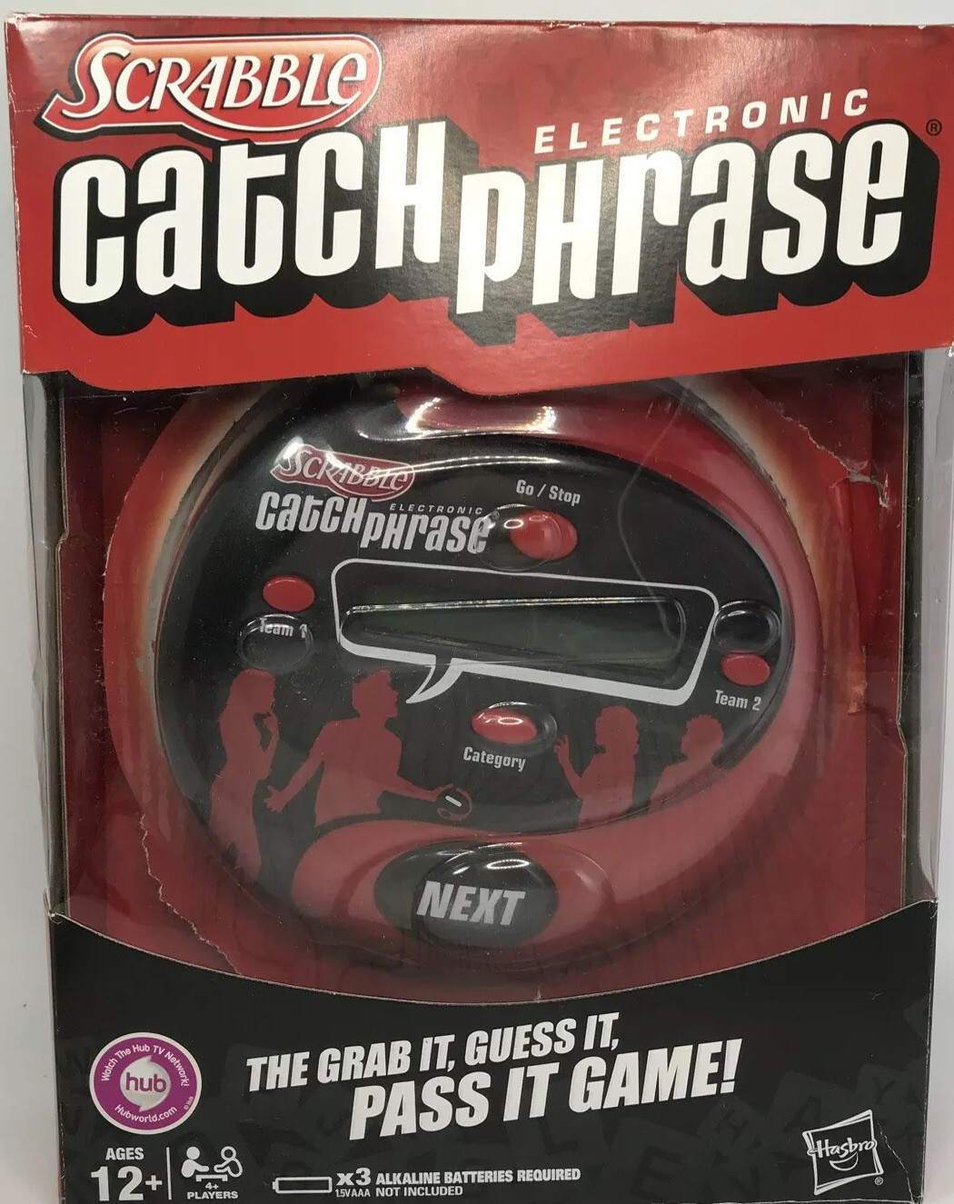 SCRABBLE Electronic CATCH PHRASE Game Hasbro Ages 12+ Open Box 2012 VTG ...