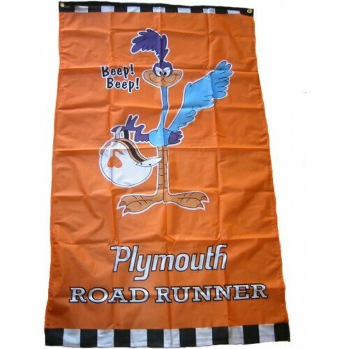 PLYMOUTH ROAD RUNNER FLAGS 5FT X 3FT 1968-1980 GTX SUPERBIRD 426 HEMI ...