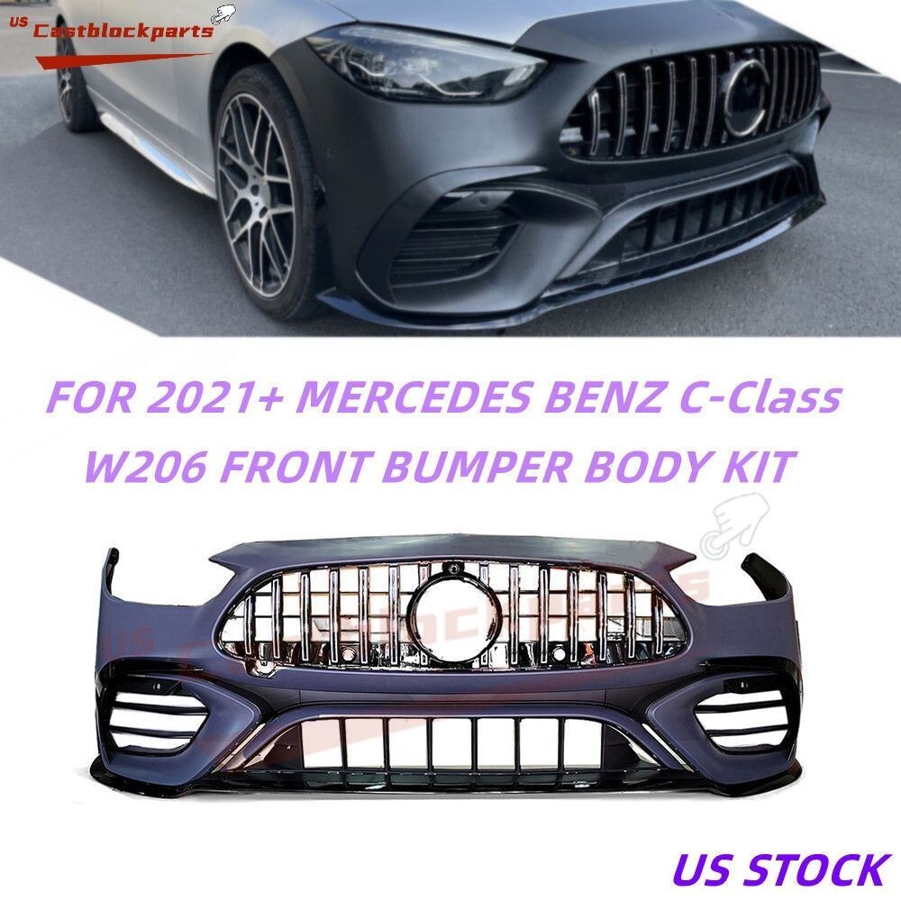FOR 2021+ MERCEDES BENZ C Class W206 FRONT BUMPER BODY KIT | eBay