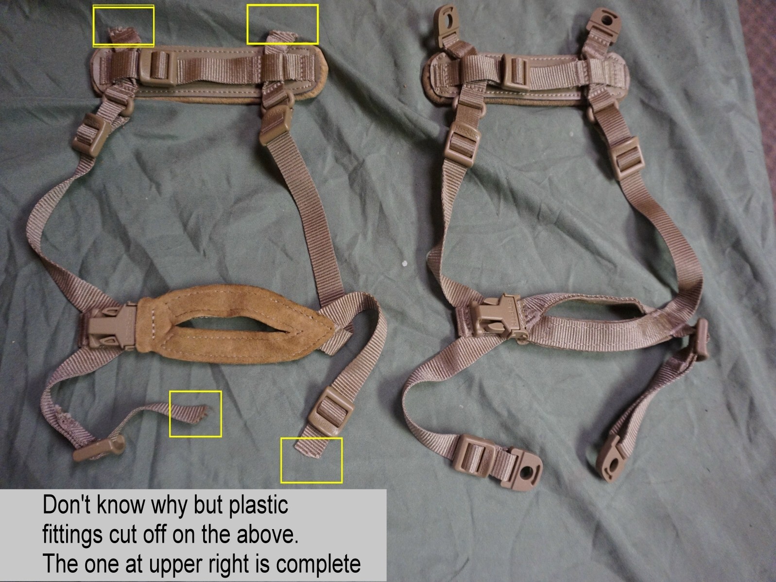 OPS-CORE ACH Retention System Helmet tan-LOC CHIN STRAP w extras ...