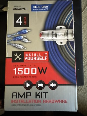 Metra 4GA Blue + Gray Cable/Wire Amp Installation Kit AAPAK150 BRAND ...