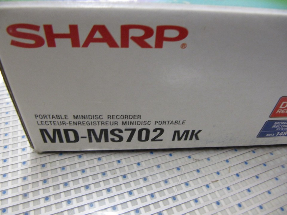 SHARP MD-MS 702 MiniDisc Player Recorder(untested) missing battery and ...