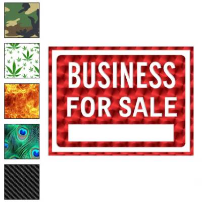 Business For Sale Sign, Vinyl Decal Sticker, 40 Patterns & 3 Sizes ...