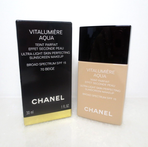 CHANEL ULTRA-LIGHT SKIN PERFECTING SUNSCREEN MAKEUP 70 BEIGE SPF 15 1 ...