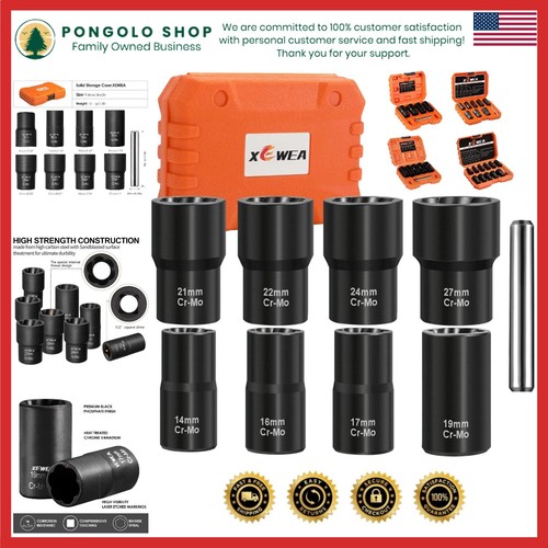 Complete Wheel Lock Removal Kit: 9PCS Extractor Set in Chrome ...