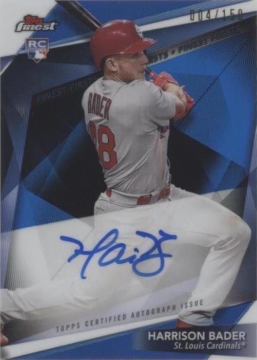 2018 Topps Finest - Finest Firsts Autographs Harrison Bader #FFA-HB ...