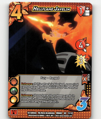 UniVersus Hellflame Javelin Crimson Rampage 1st Edition UC | eBay