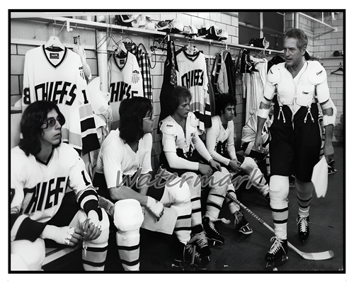1977 Slap Shot Movie Reggie Dunlop Paul Newman Pep Talk in Room 8 X 10 ...