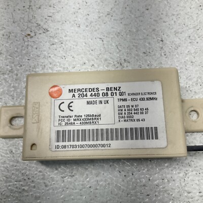 2009 Mercedes Benz GLK 350 Tire Pressure Monitor TPMS OEM A204 440 0801 ...