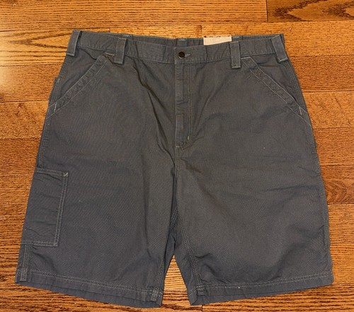 NEW Carhartt Mens Shorts Size 42 Gray Loose Fit Canvas Work Utility ...
