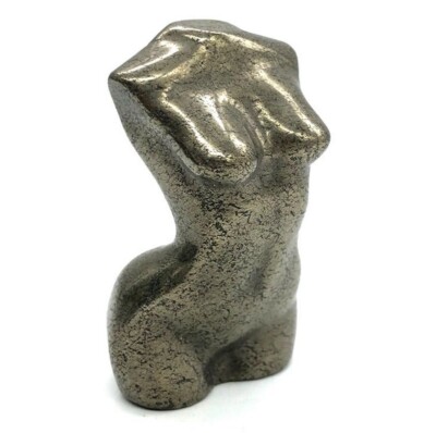 Natural Pyrite Stone Carved Human Body Statue Beauty Girl Model Art ...