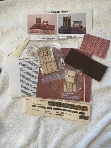 Lincoln House for miniature dollhouse New Lincoln Book Wood DIY kit | eBay