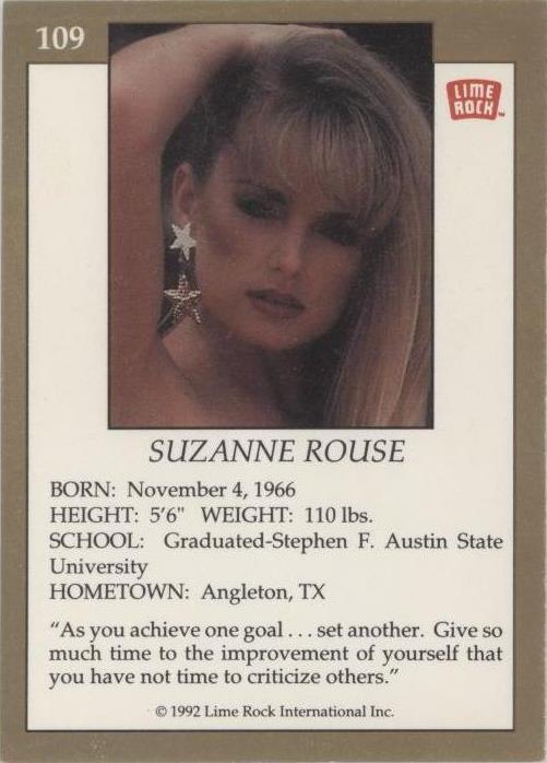 1992 Lime Rock Pro Cheerleaders Suzanne Rouse #109 for sale | eBay