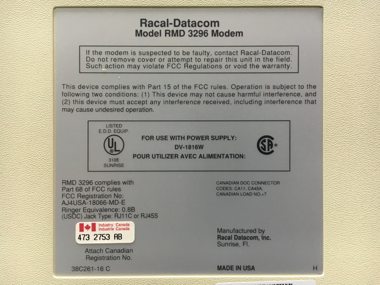 Becoming Rare, Vintage Racal-Datacom RMD 3296 modem w/ power device | eBay