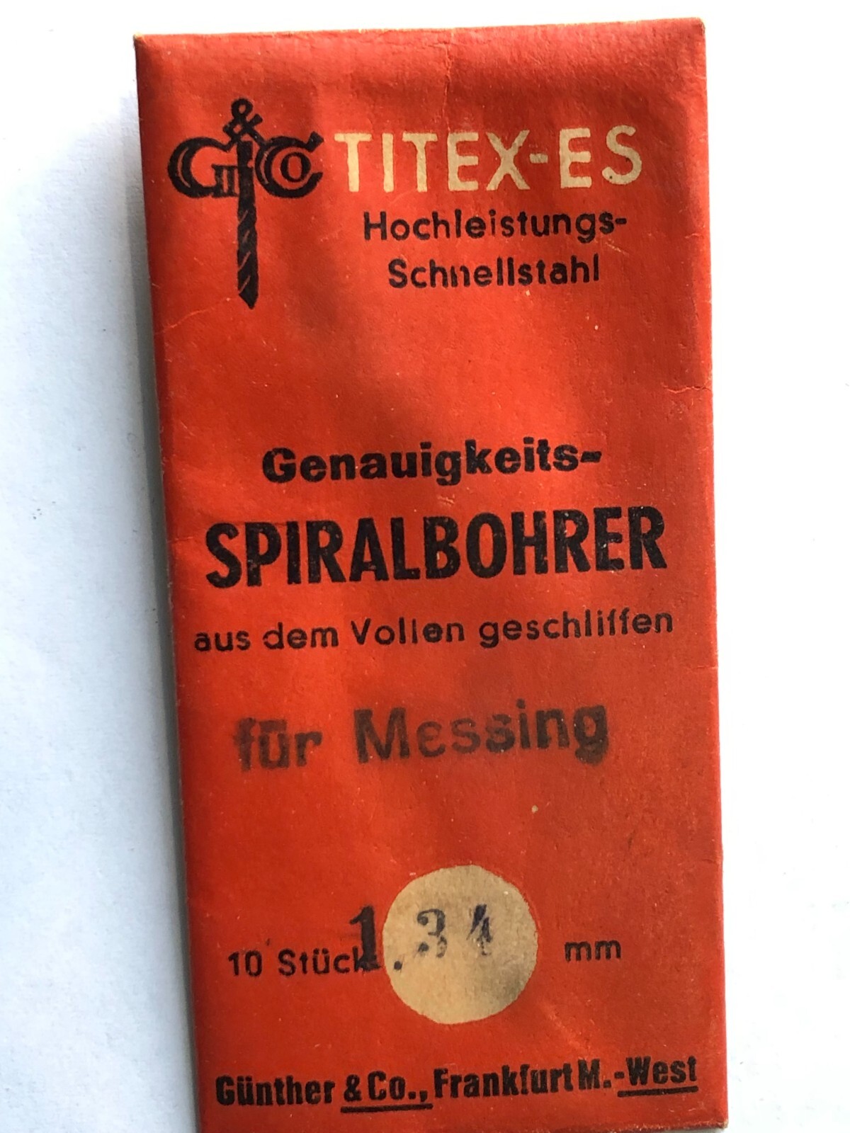 USED - Titex-ES Drills, 1.34mm, qty 10 drills per envelope, for brass ...