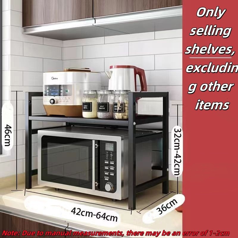 2 Tier Over Microwave Oven Shelf Kitchen Storage Solution Organiser ...