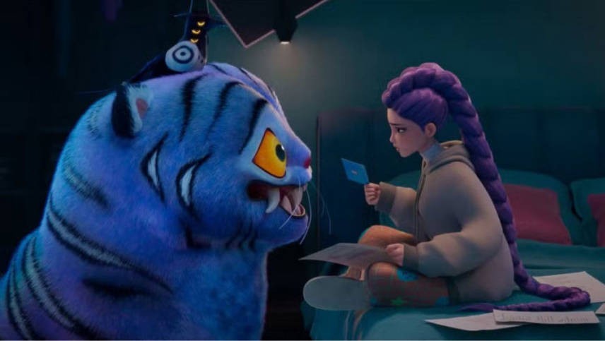 K-pop Demon Hunters Derpy the Tiger Plush Toy Stuffed Animal Fan Merch ...