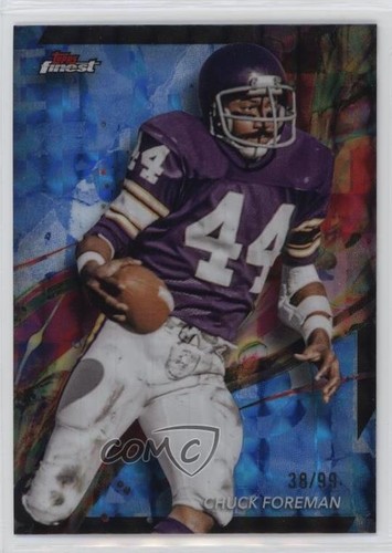 2024 Topps Finest Common Blue Geometric Refractor /99 Chuck Foreman #49 ...