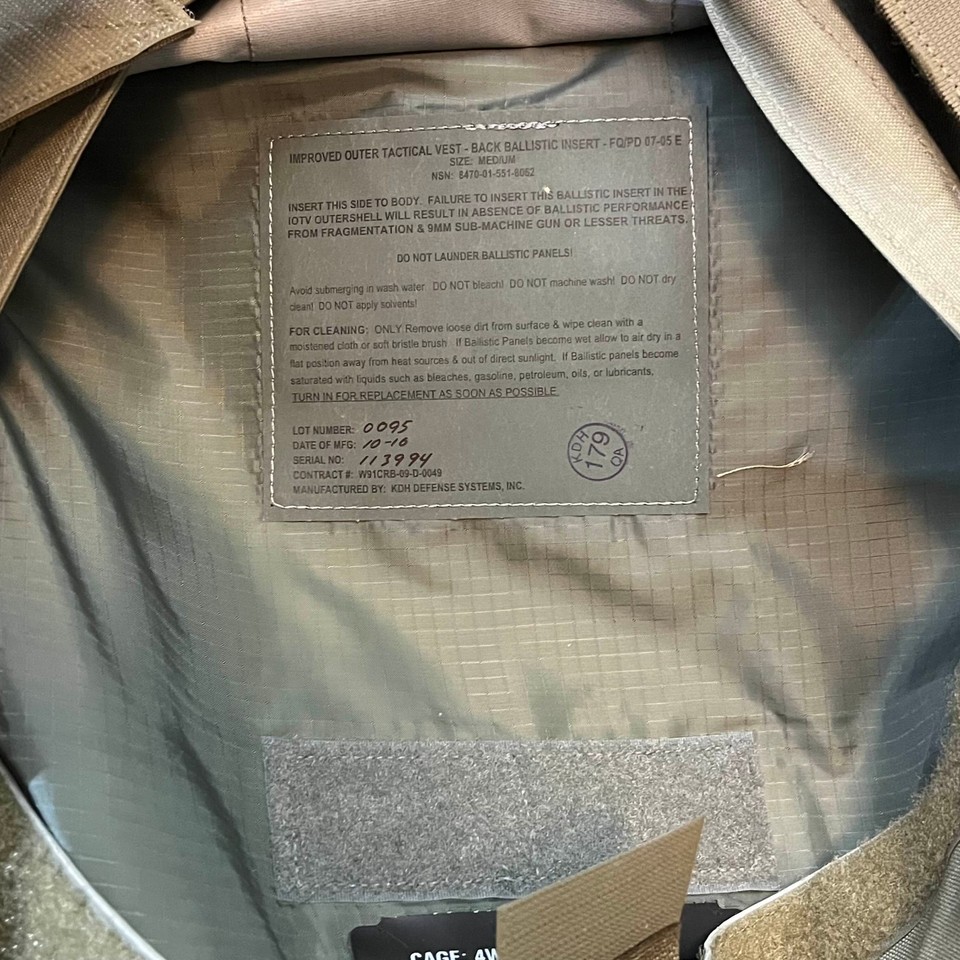 IOTV Gen 2 - Size Medium - Soft Inserts - All Accessories - MOLLE ...