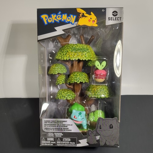 Pokemon Select Summer Forest Environment Applin and Bulbasaur Figures ...