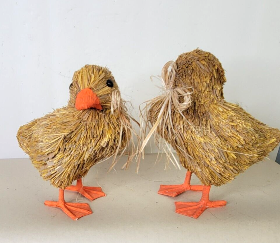 Set of 2 Sisal Ducks Ducklings 5.5 Inches | eBay