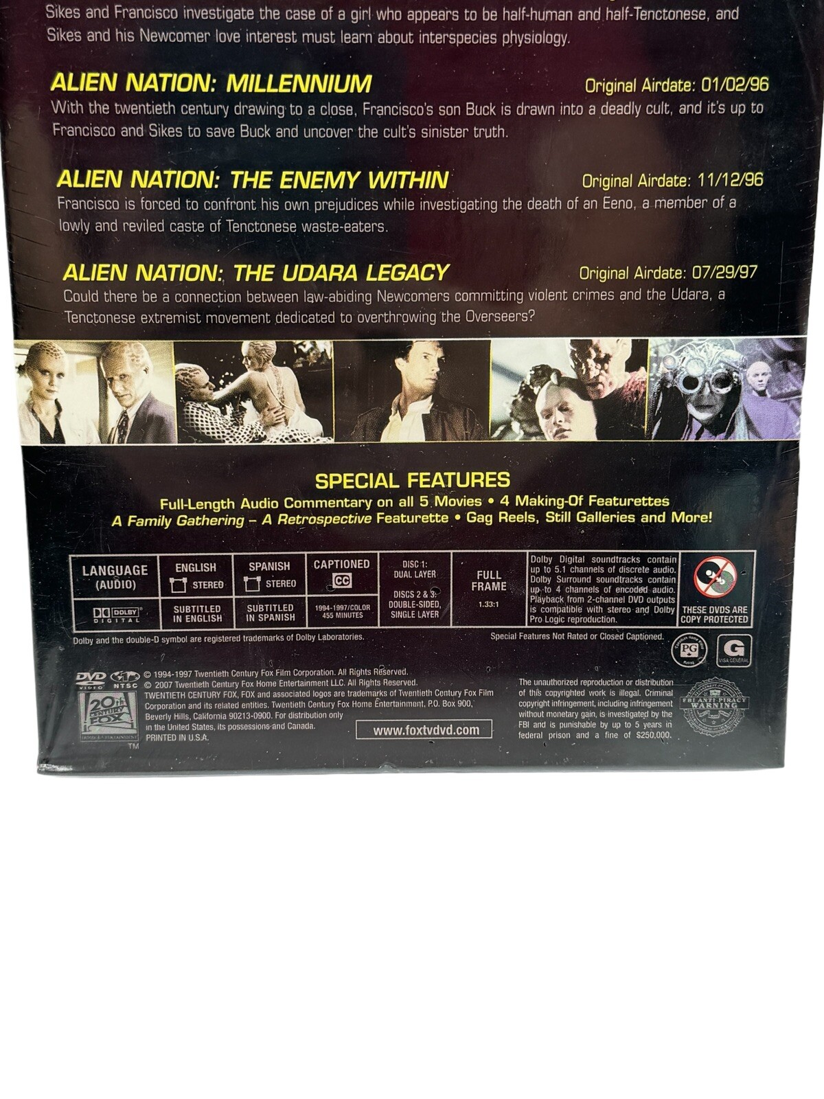 Alien Nation Ultimate Movie Collection (DVD, 2009, 3-Disc Set) for sale ...