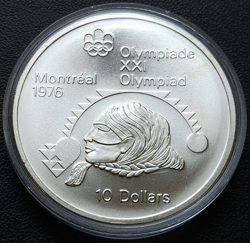 1976 Montreal Olympics $10 Silver Coin - Women's Shot Put (1975) - BU ...