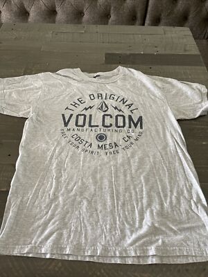 VOLCOM T-shirt Gray Authentic Logo Casual Men’s Size Tag Missing ...