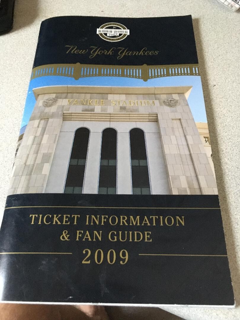 2009 New York Yankees Ticket and Information Fan Guide "INAUGURAL ...