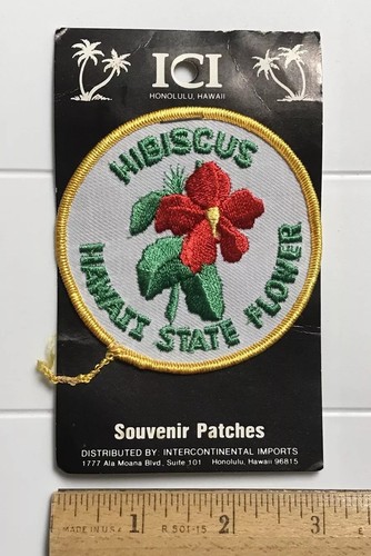 NIP Hawaiian Hibiscus Hawaii State Flower HI Souvenir Embroidered Patch Badge | eBay