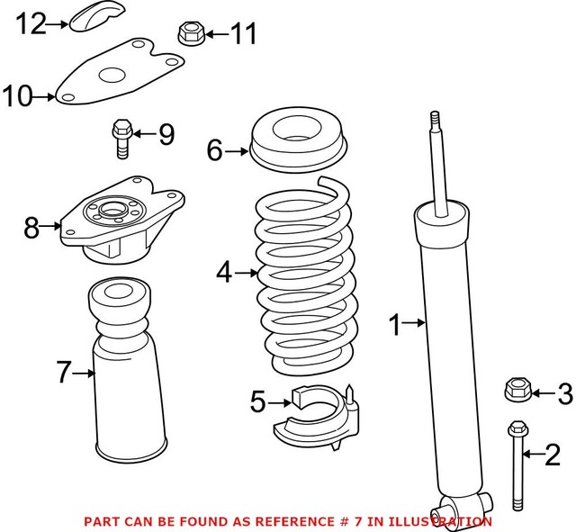 Genuine BMW Additional Shock Absorber Rear 33536855439 for sale online ...