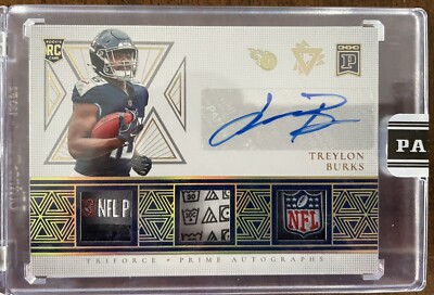 2022 Panini Triforce treylon burks 1/1 Shield Patch Auto Rookie Rc ...