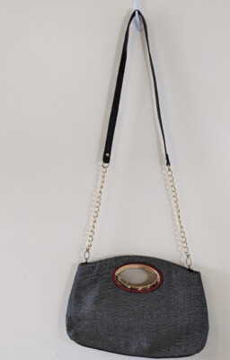 CATO Handbag Purse with chain strap (removable) Gray. Stylish Party ...