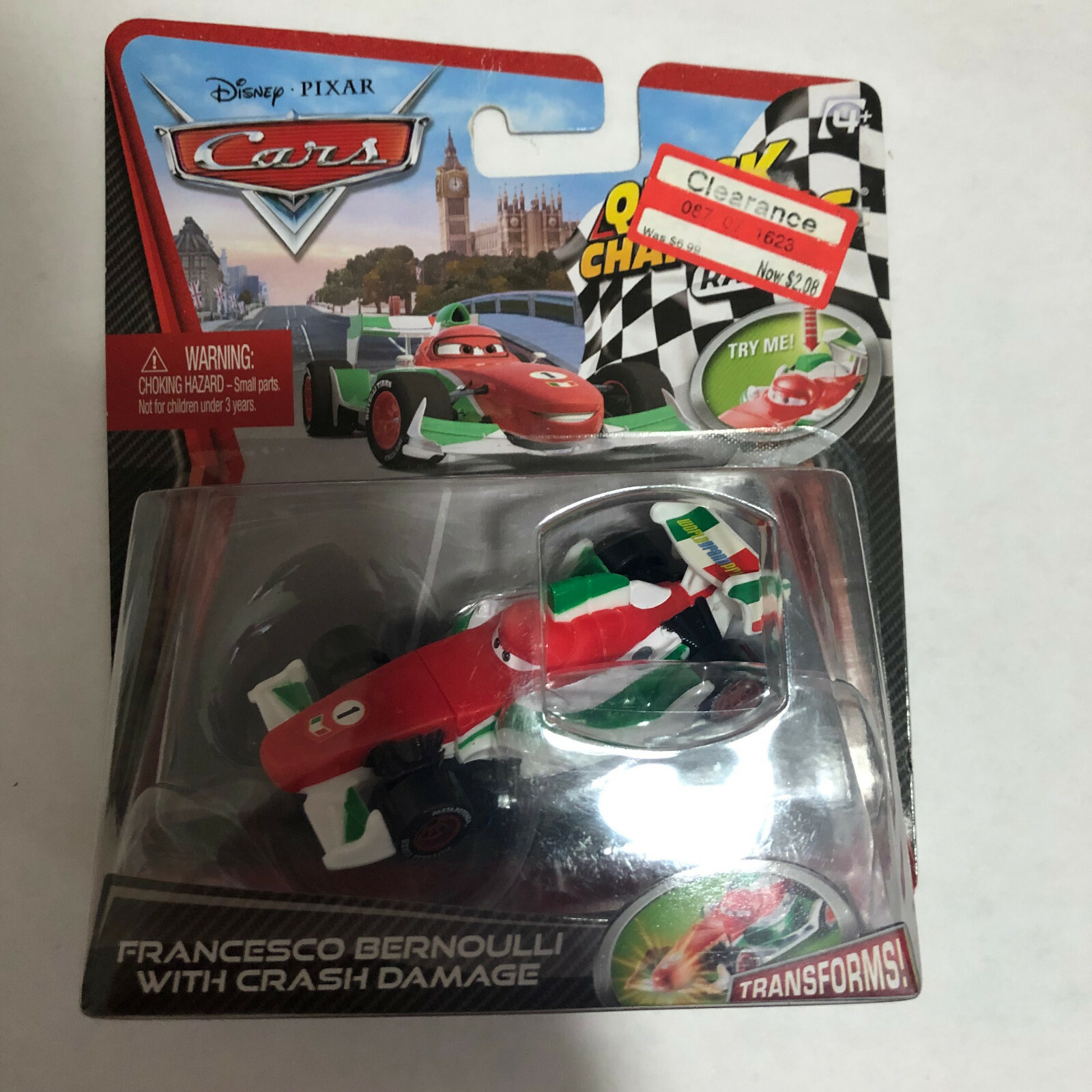 Disney Pixar Cars Quick Changers Francesco Bernoulli With Crash Damage ...
