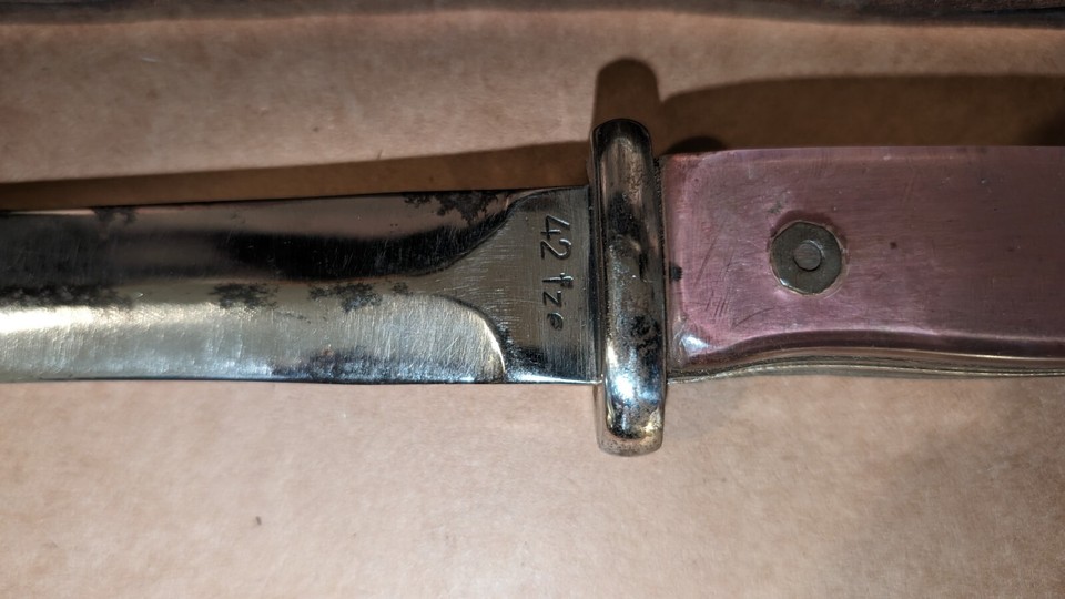German WWII K/98 Bayonet modified handle & hand sewn leather sheath | eBay