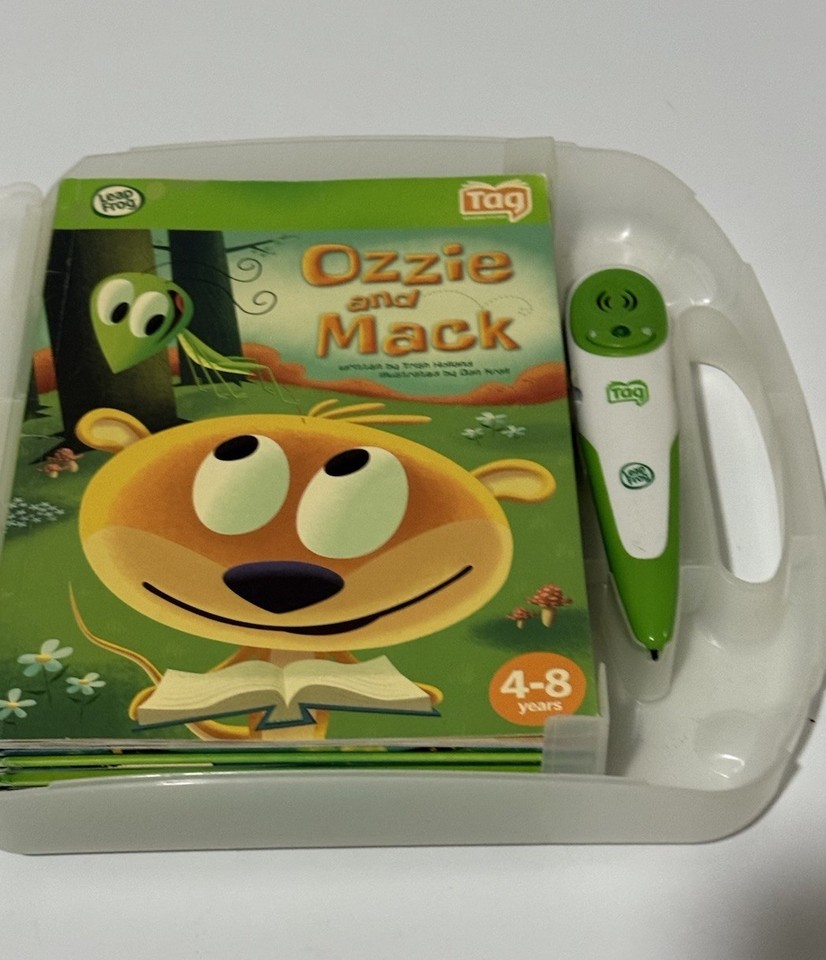 Leap Frog Tag Reader Pen Case & Books Lot Mermaid Cars Cat Hat Spider ...