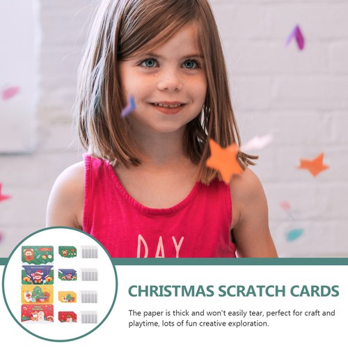 1 Set of Scratch Cards Creative Scratch Paper Cartoon Christmas Scratch ...