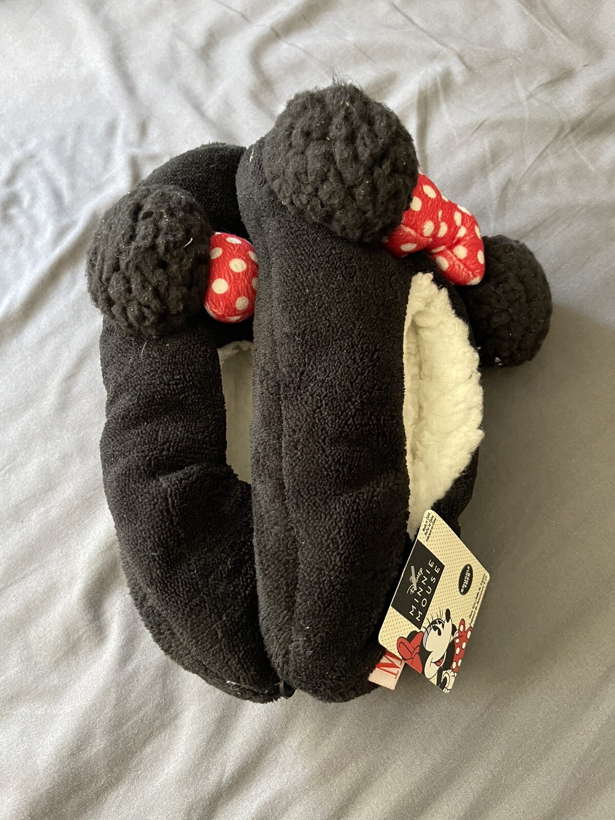 Minnie Mouse Girls Fuzzy Snuggle Toes Slipper Socks With Grippers - NEW ...