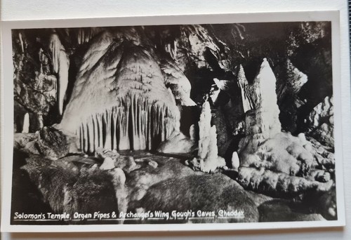 VINTAGE POSTCARD CHEDDAR GORGE GOUGHS CAVES ARCHANGEL SOLOMONS ORGAN ...
